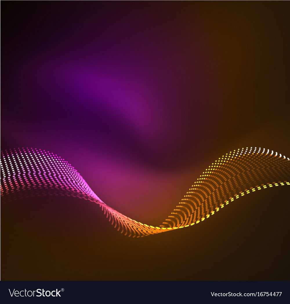 Wave particles background Royalty Free Vector Image