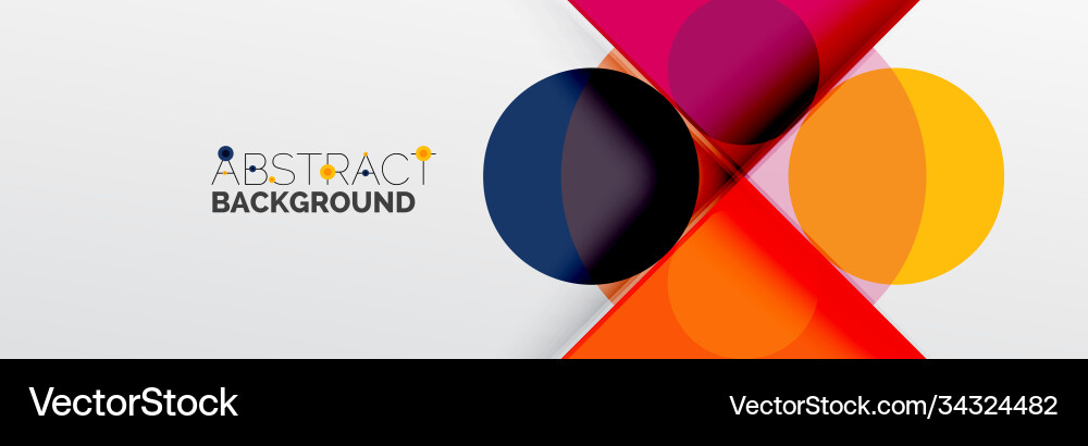 Bright color circles abstract round shapes Vector Image