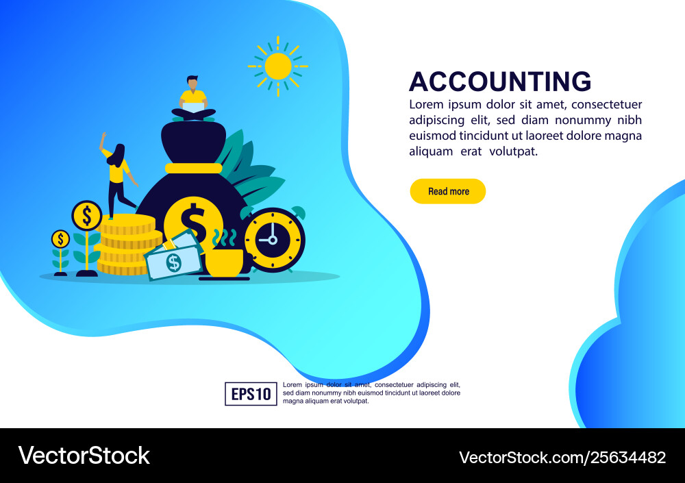 Concept accounting modern conceptual Royalty Free Vector
