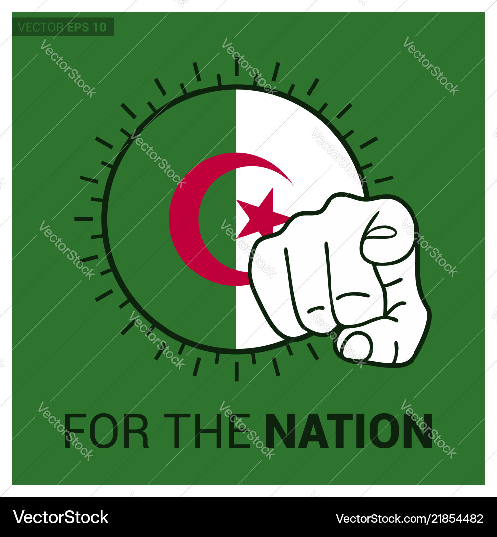 Country flag for nation with creative design Vector Image