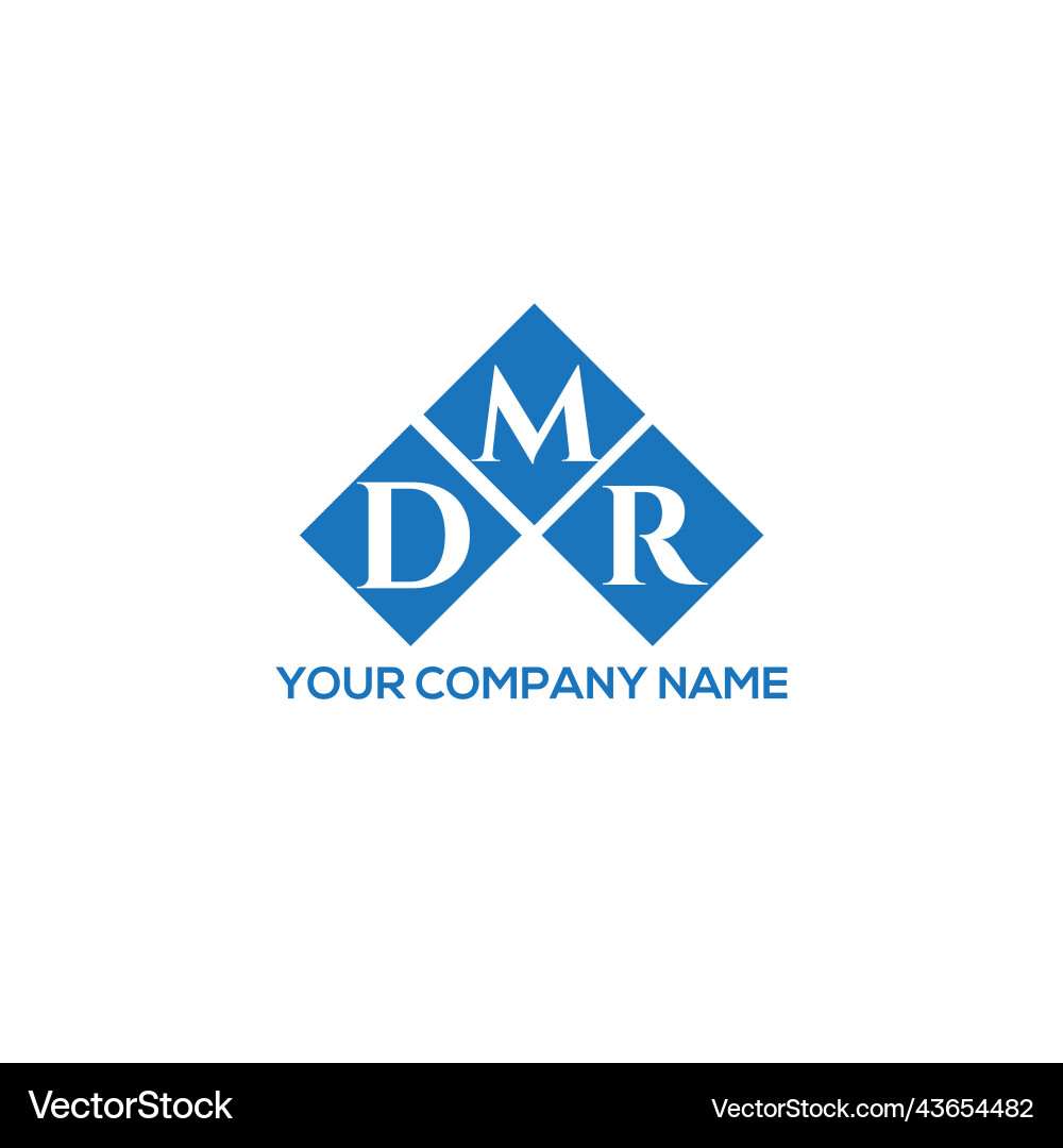 Dmr letter logo design on white background Vector Image
