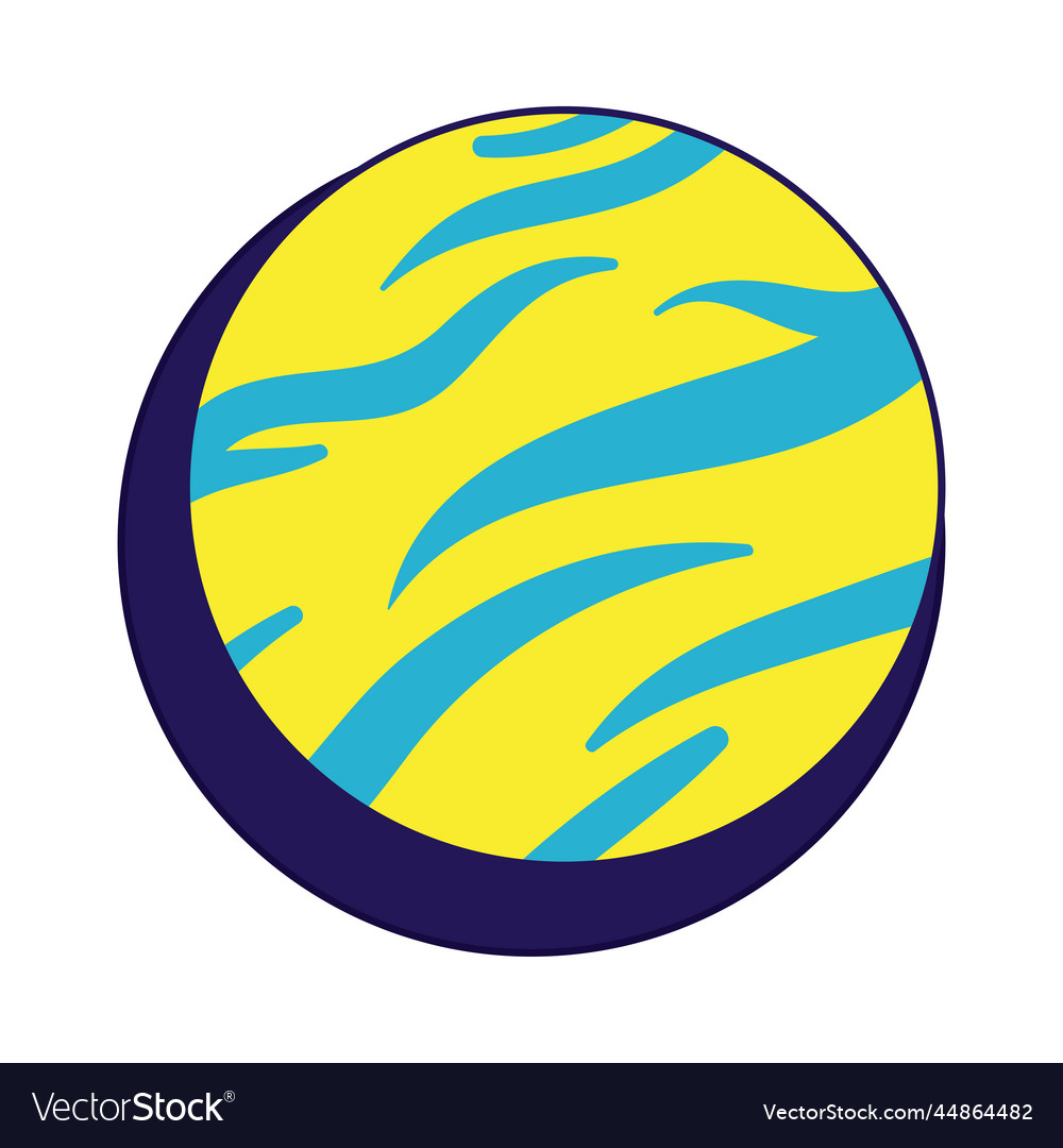 Flat planet design Royalty Free Vector Image - VectorStock