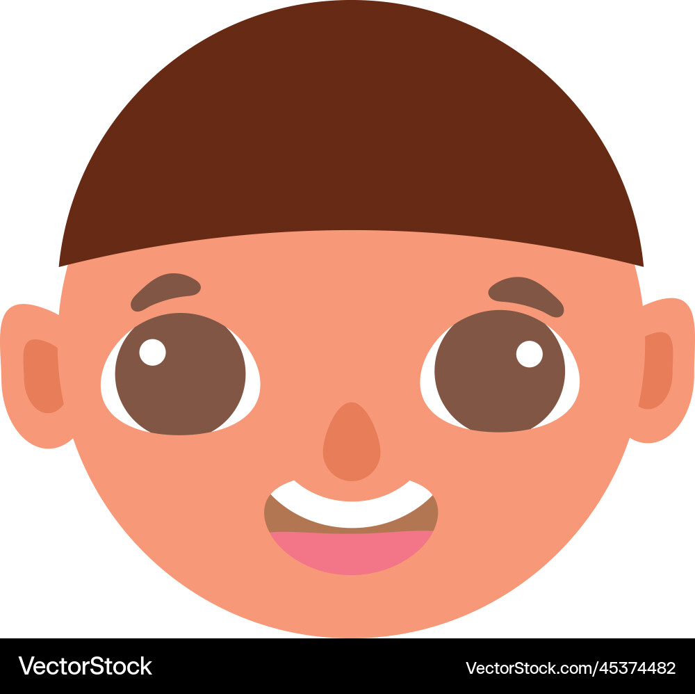 Isolated happy male character avatar Royalty Free Vector