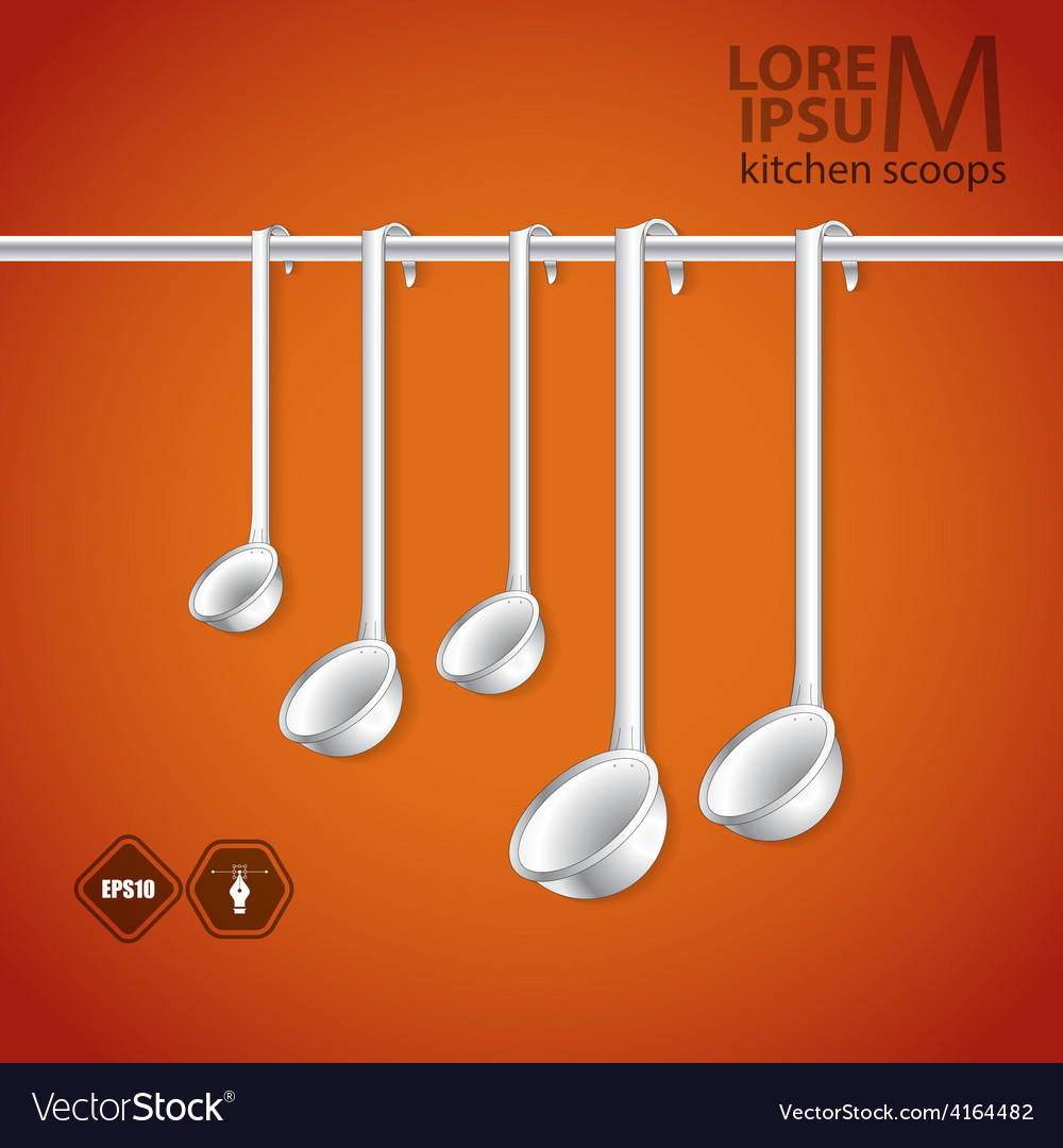 Kitchen scoops Royalty Free Vector Image - VectorStock