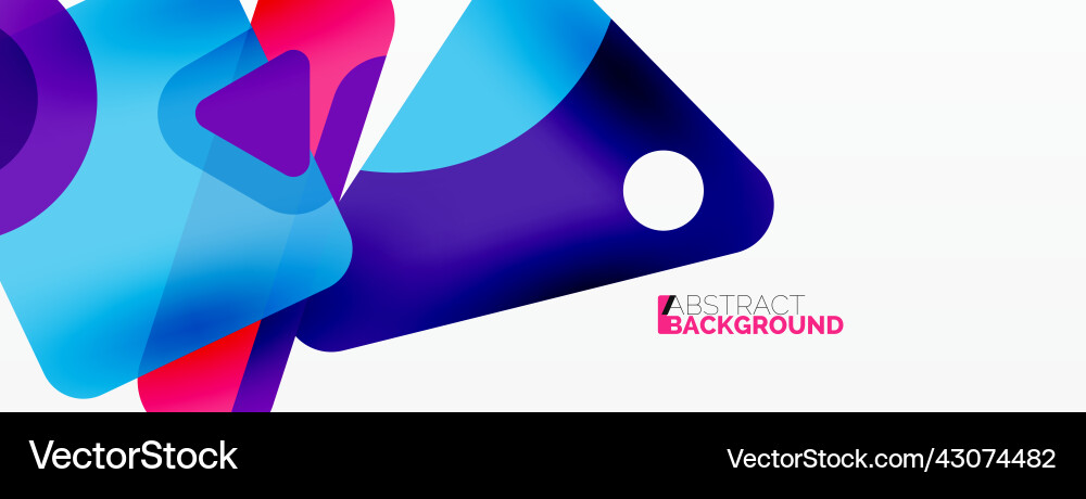 Line triangle square and circle primitive Vector Image