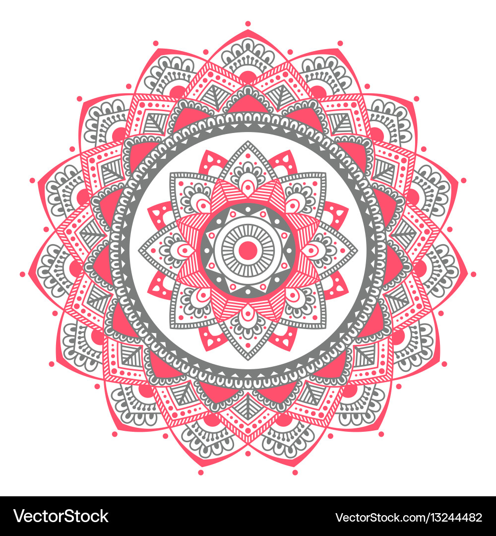Mandala indian antistress medallion abstract Vector Image