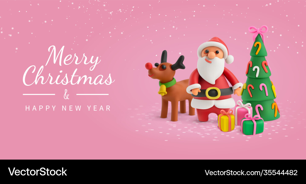 Merry christmas rose greeting card Royalty Free Vector Image