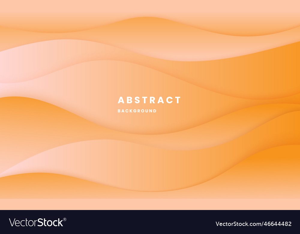 Orange gradient background dynamic wavy Royalty Free Vector
