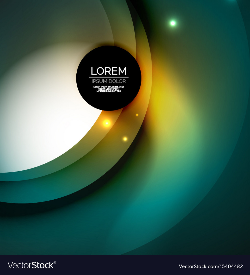 Overlapping circles on glowing abstract background