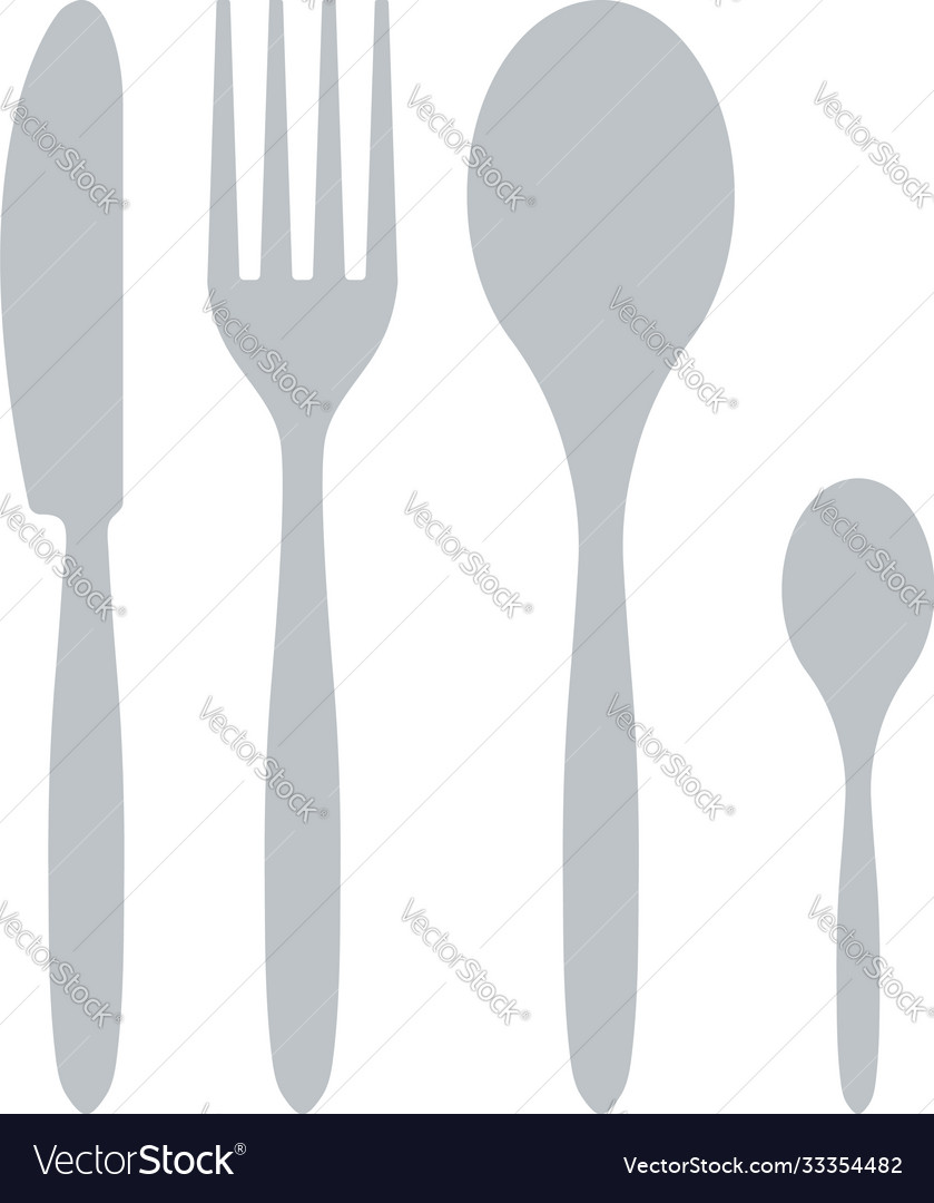 Silverware set icon Royalty Free Vector Image - VectorStock