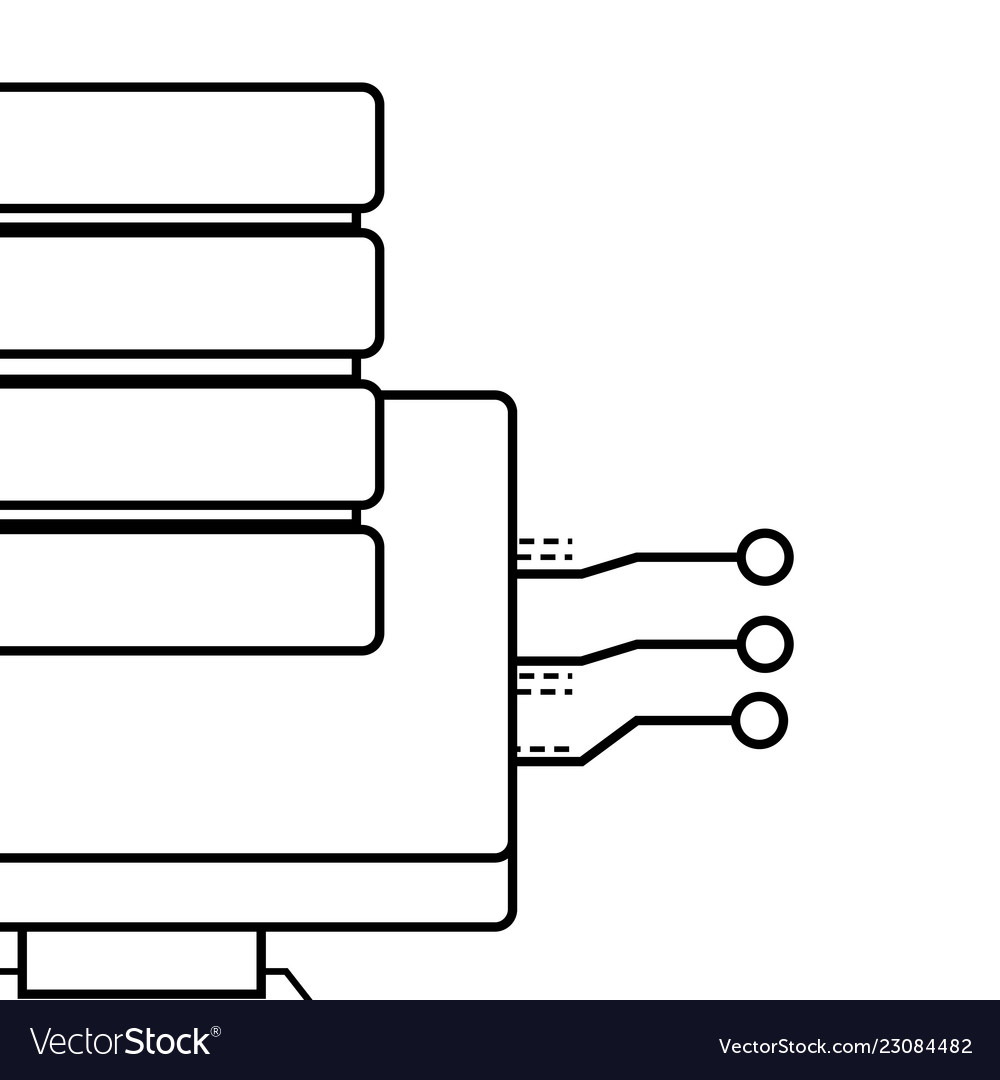 Technology computing cartoon Royalty Free Vector Image