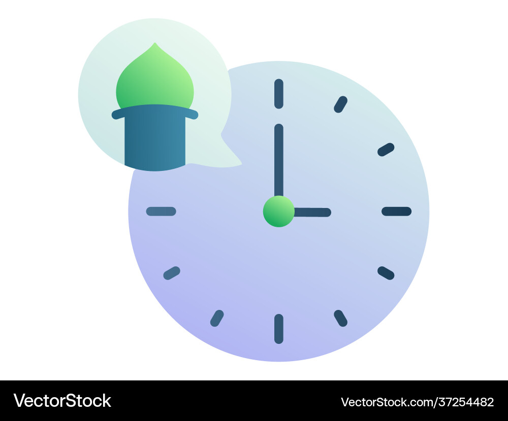 Time callprayer adzan islam single isolated icon Vector Image