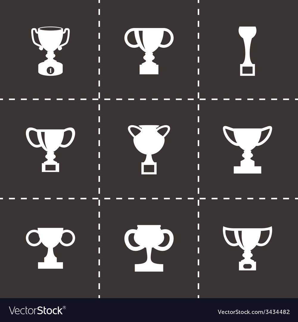 Trophy icon set Royalty Free Vector Image - VectorStock