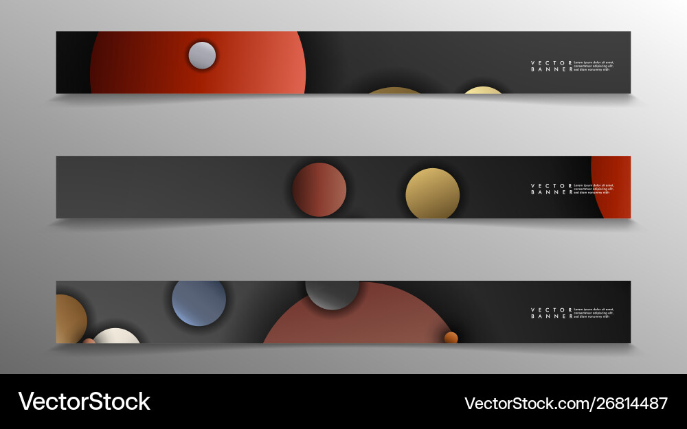 Banner collection backgrounds with colorful Vector Image