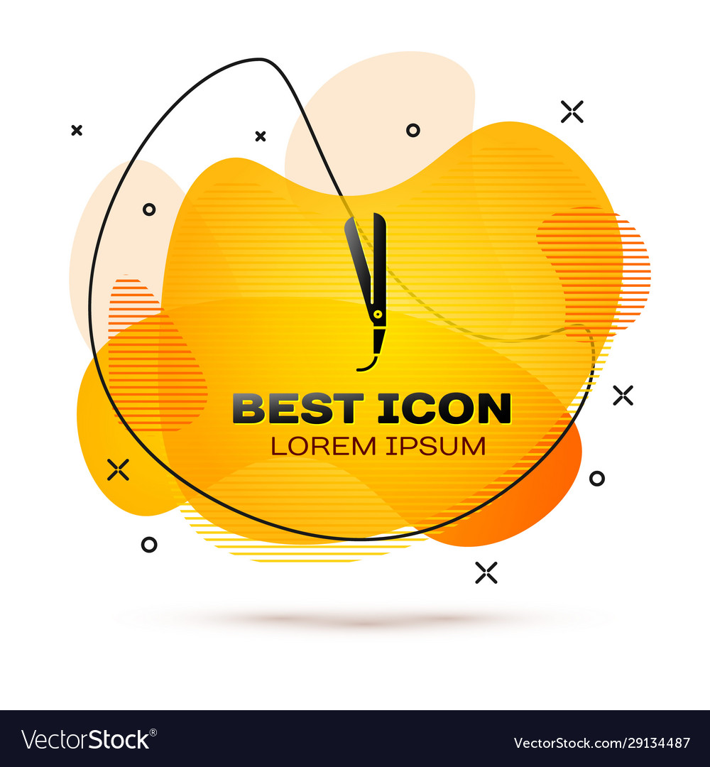 Black Curling Iron For Hair Icon Isolated Vector Image