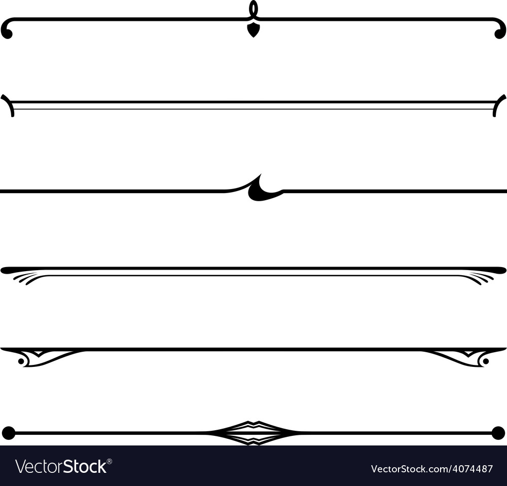 Decorative elements border and page rules Vector Image