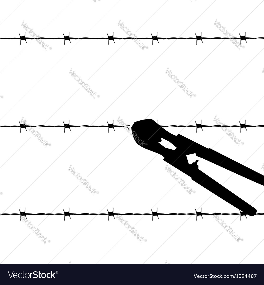 Escaping through the wire Royalty Free Vector Image