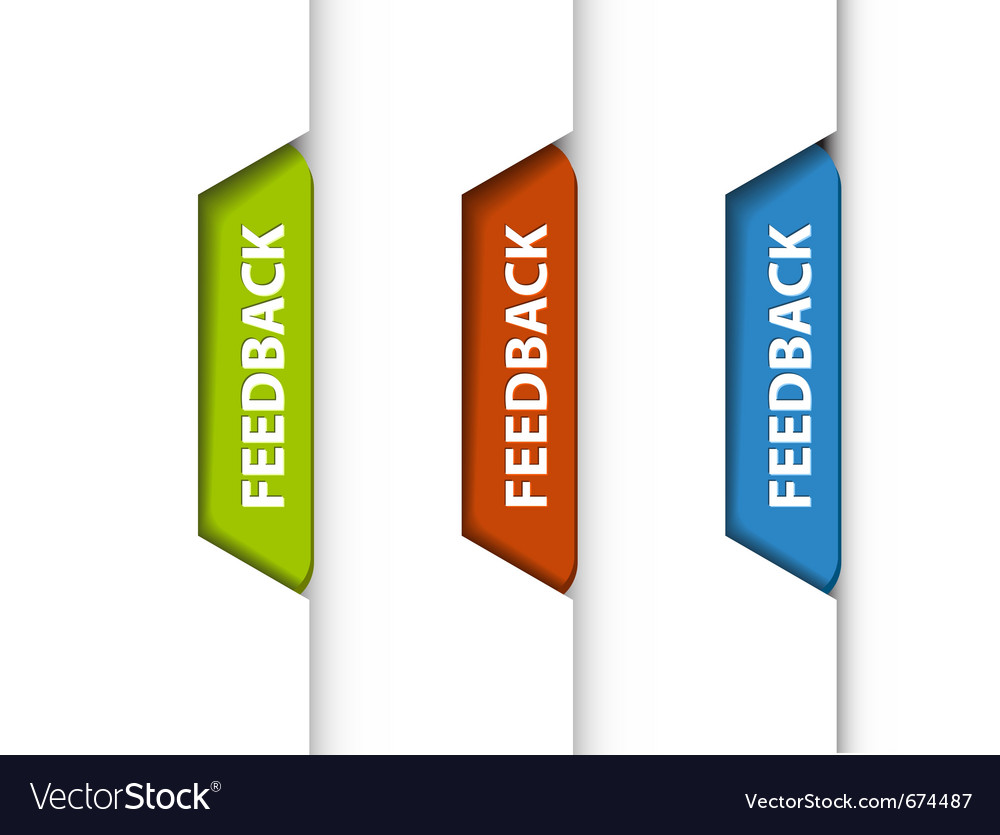 Feedback tabs Royalty Free Vector Image - VectorStock