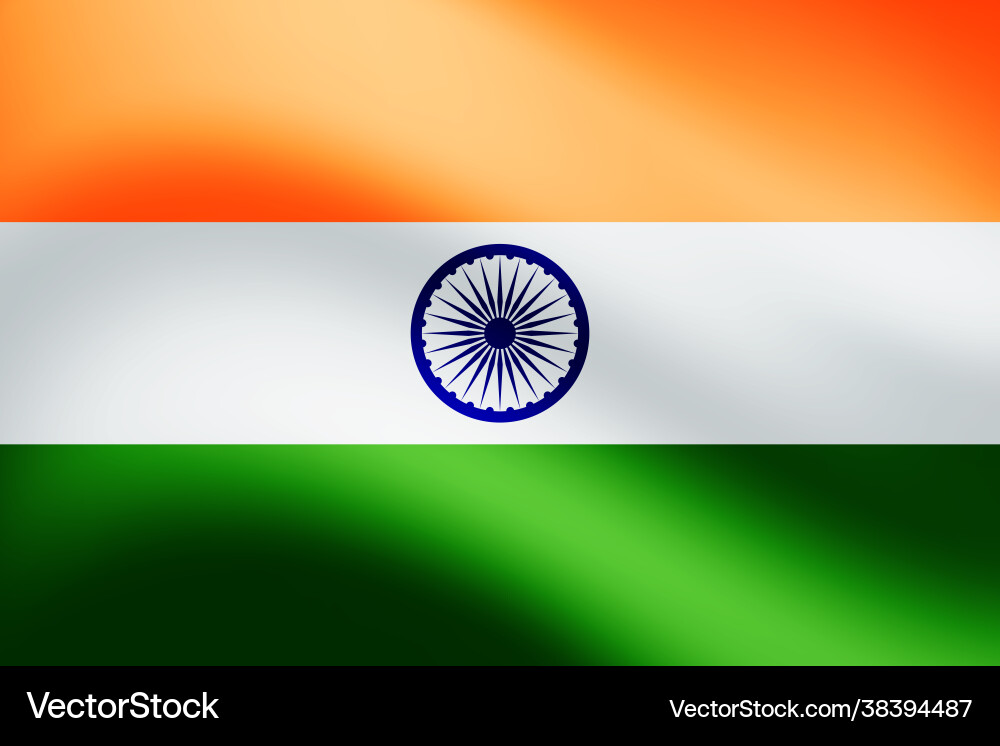 India flag official colors and proportion Vector Image