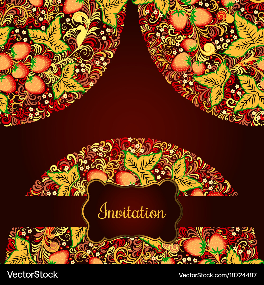 Oklahoma traditional russian design elements Vector Image