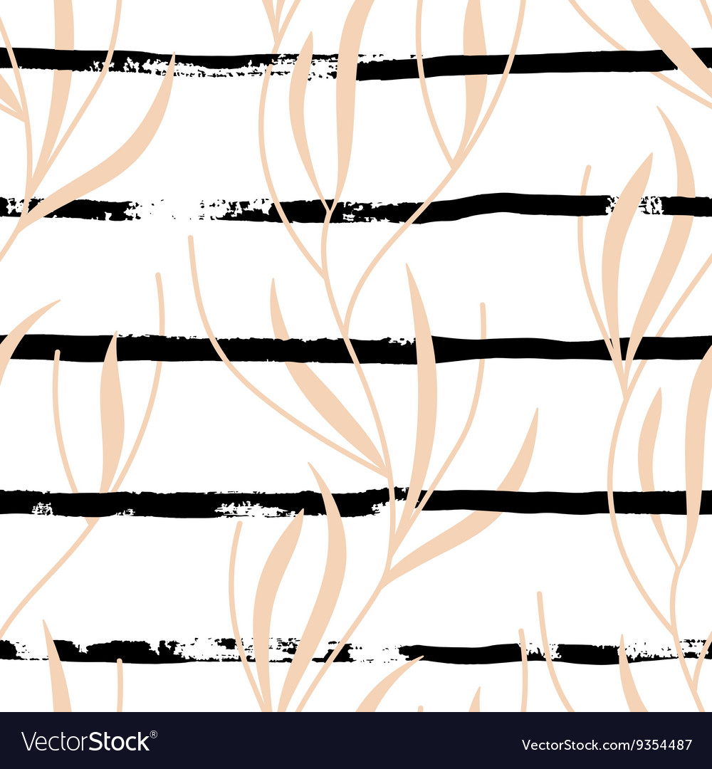 Seamless pattern with hand drawn stripes Vector Image