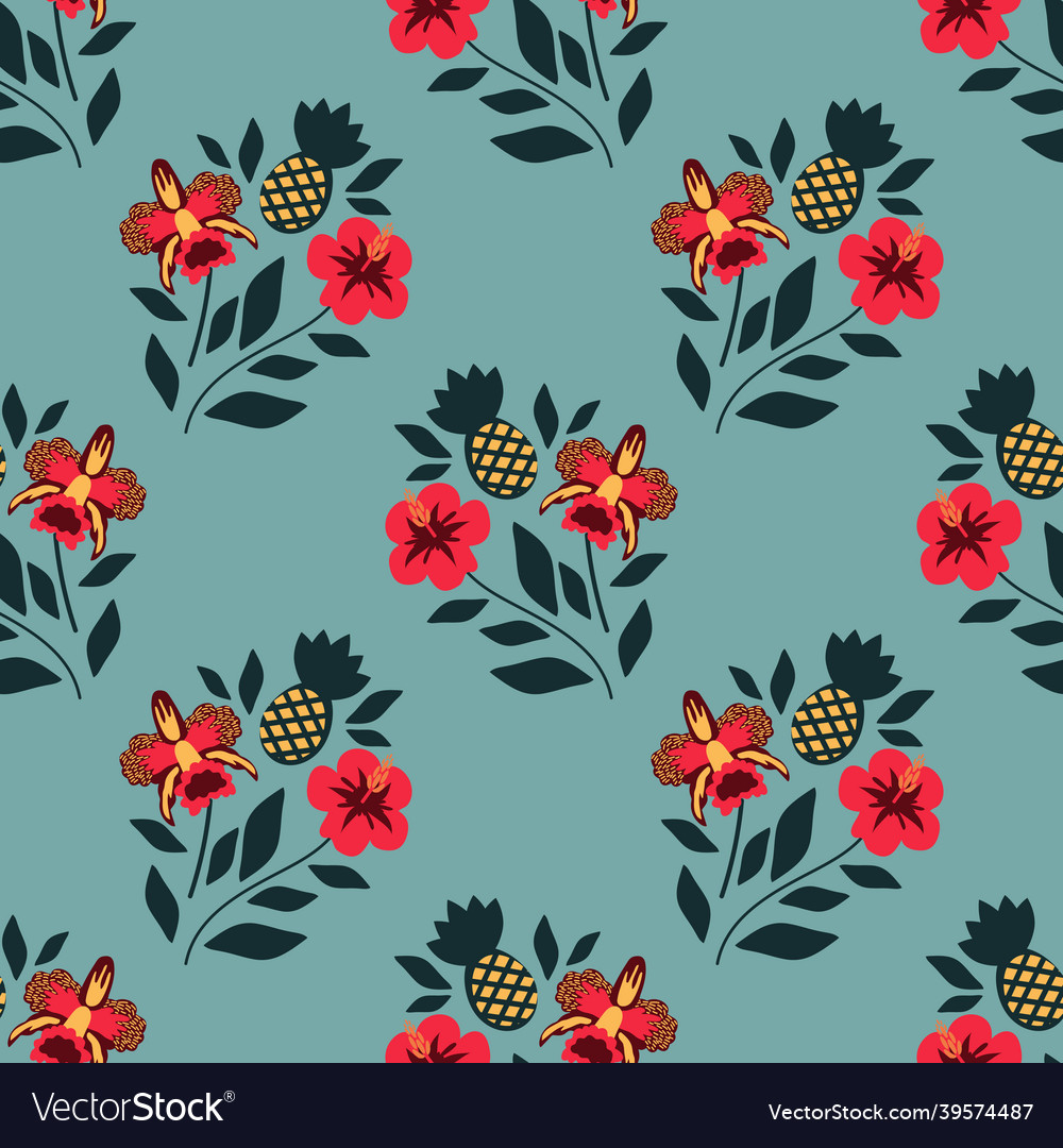 Seamless tropical pattern Royalty Free Vector Image