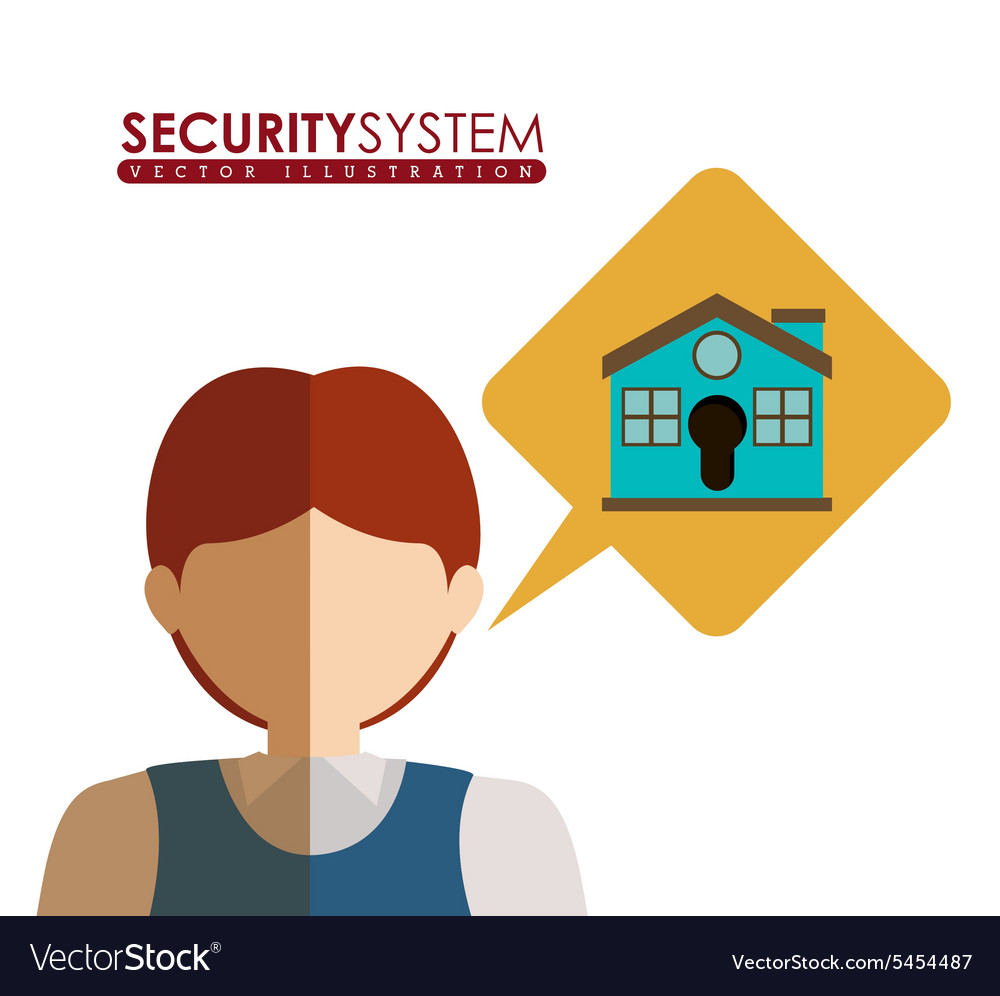 Security system design Royalty Free Vector Image