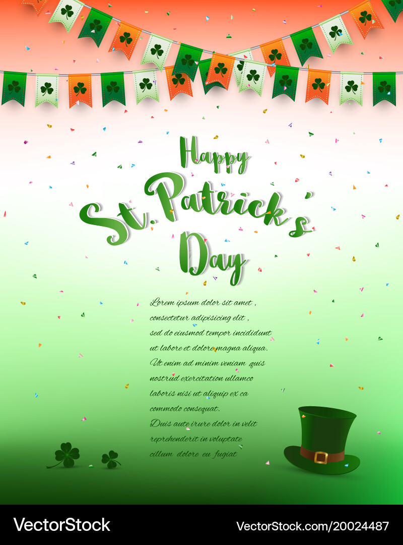 Stpatricks day backgrounddesign Royalty Free Vector Image