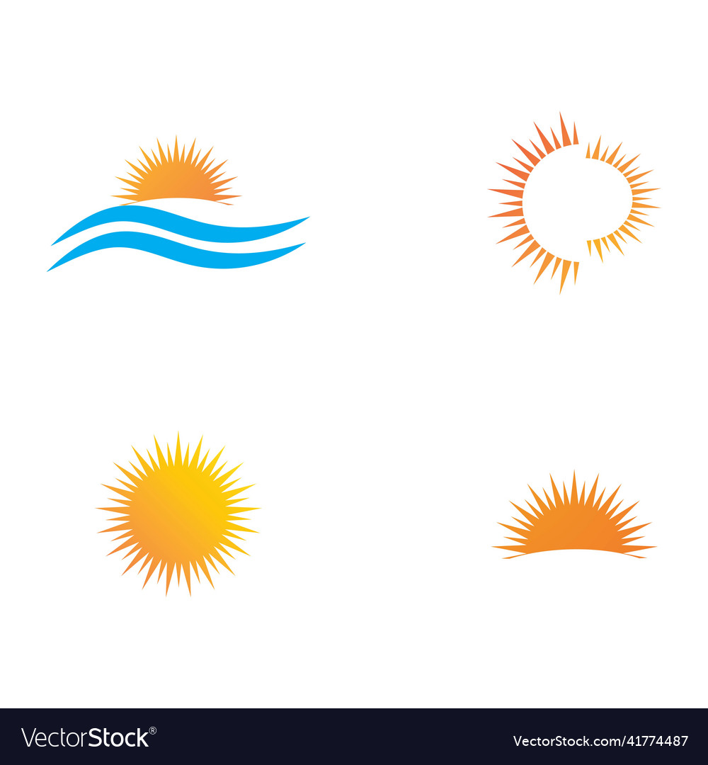 Sun logo Royalty Free Vector Image - VectorStock