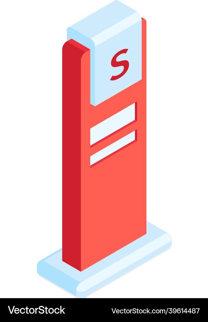 Supermarket advertising pylon Royalty Free Vector Image