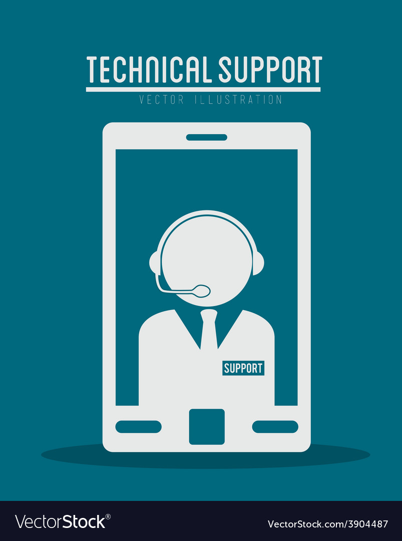 Technical support design Royalty Free Vector Image