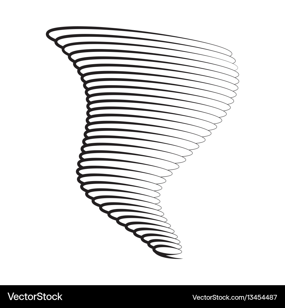 Tornado symbol isolated on a white background Vector Image