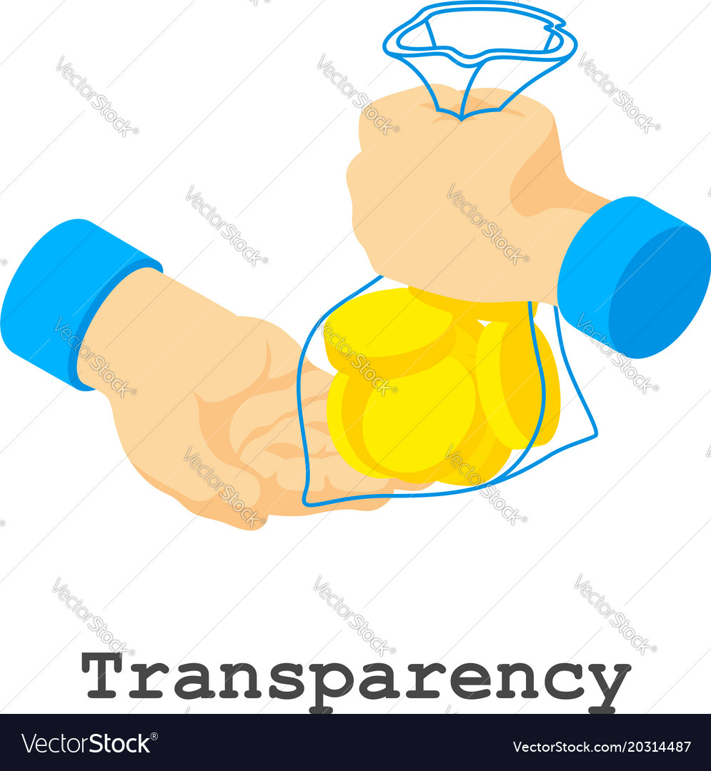 Transparency icon isometric style Royalty Free Vector Image