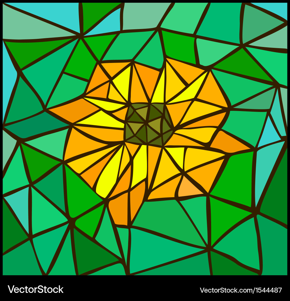 Vitrage flower Royalty Free Vector Image - VectorStock