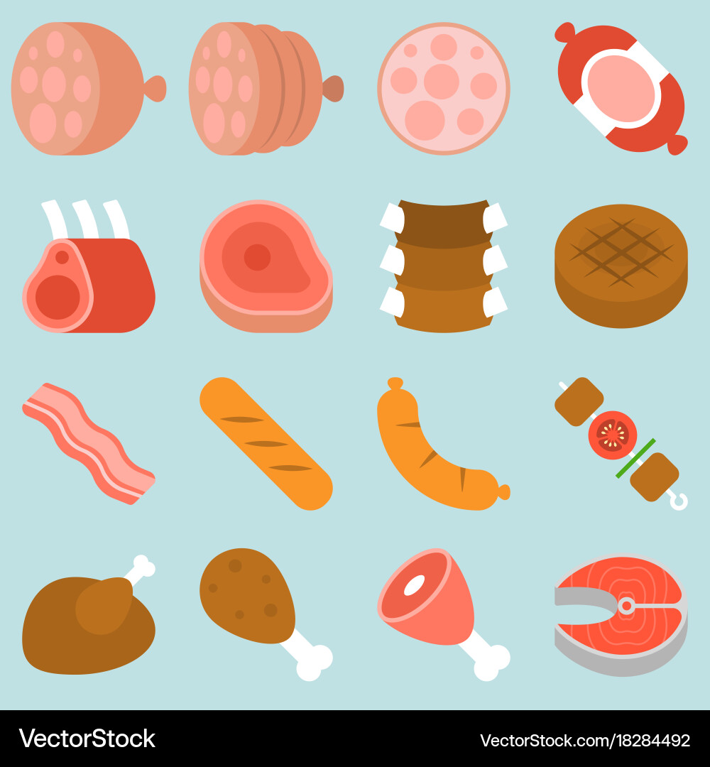 Butcher product icon from chicken Royalty Free Vector Image
