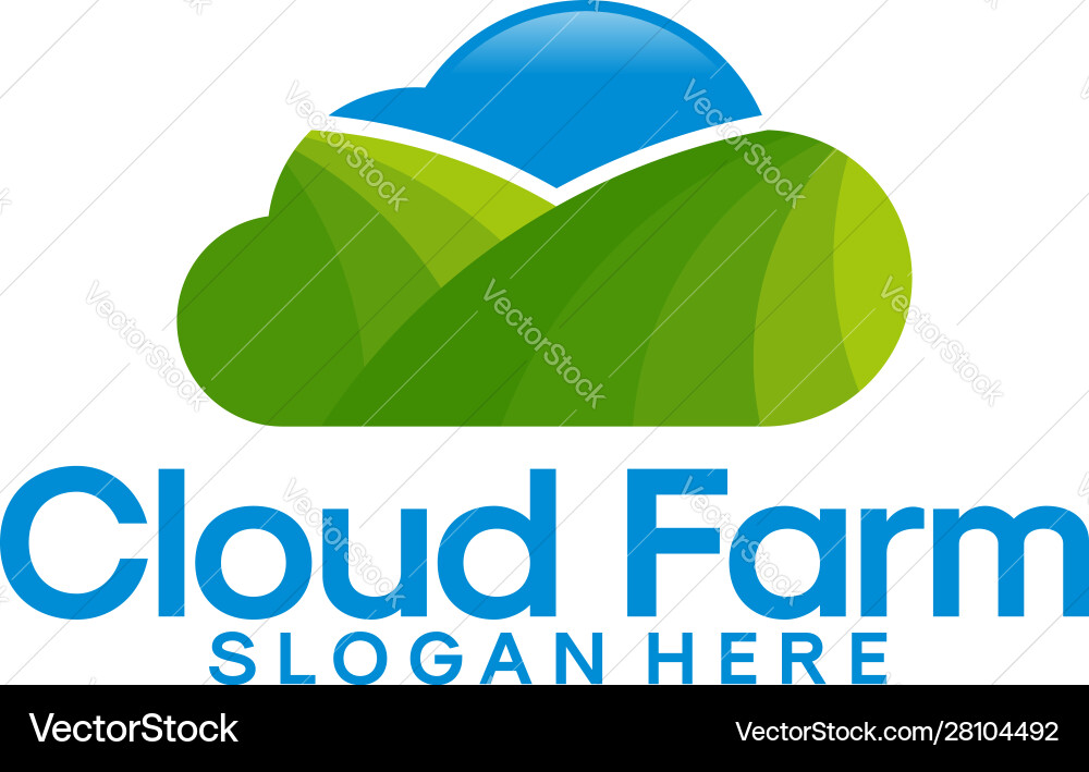 Cloud farm logo designs online agriculture Vector Image