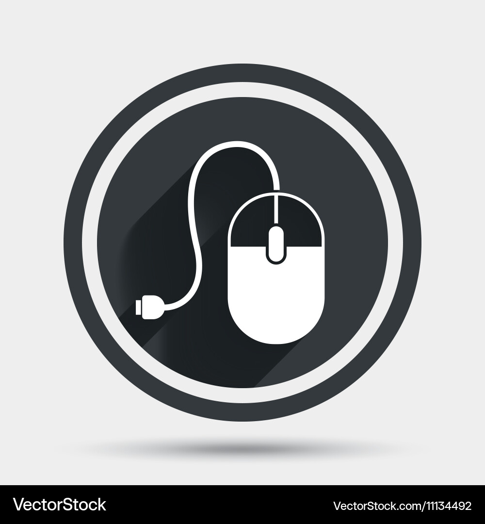 Computer mouse sign icon optical with wheel Vector Image