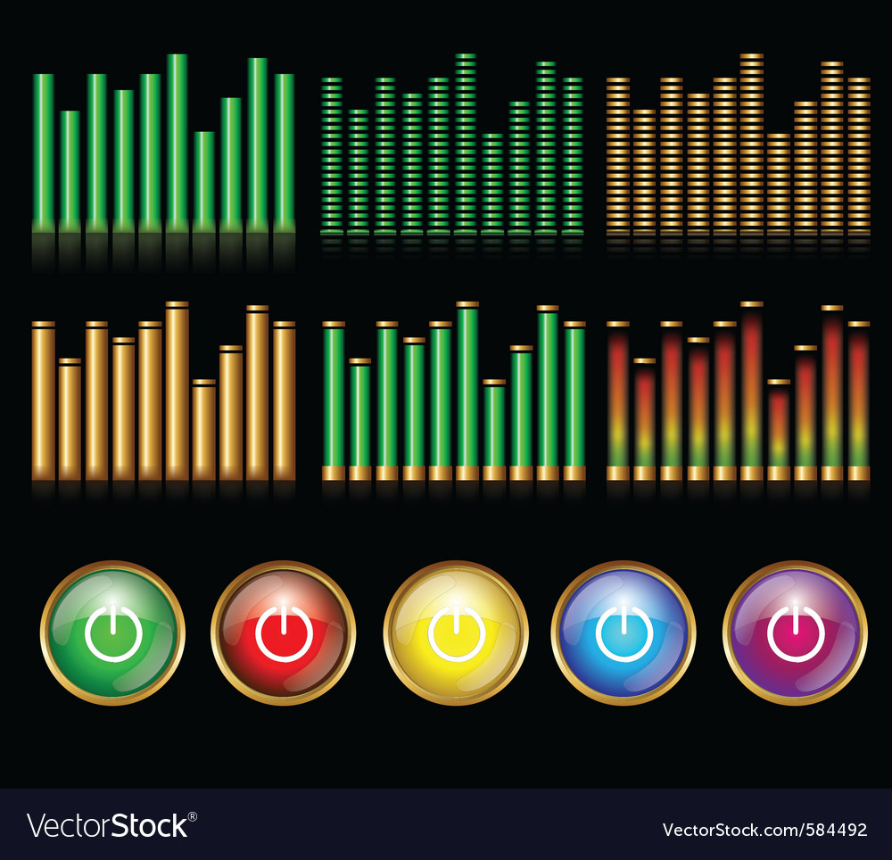 Equalizer power Royalty Free Vector Image - VectorStock