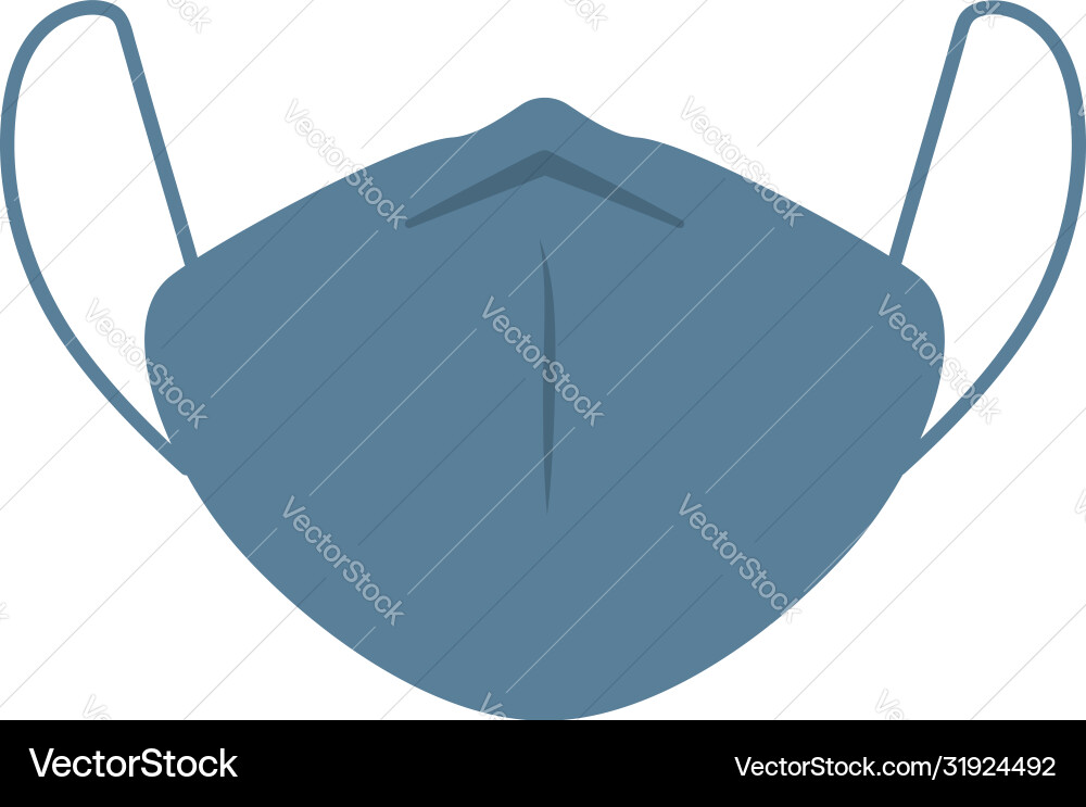 Face pollution blue mask icon medical white Vector Image