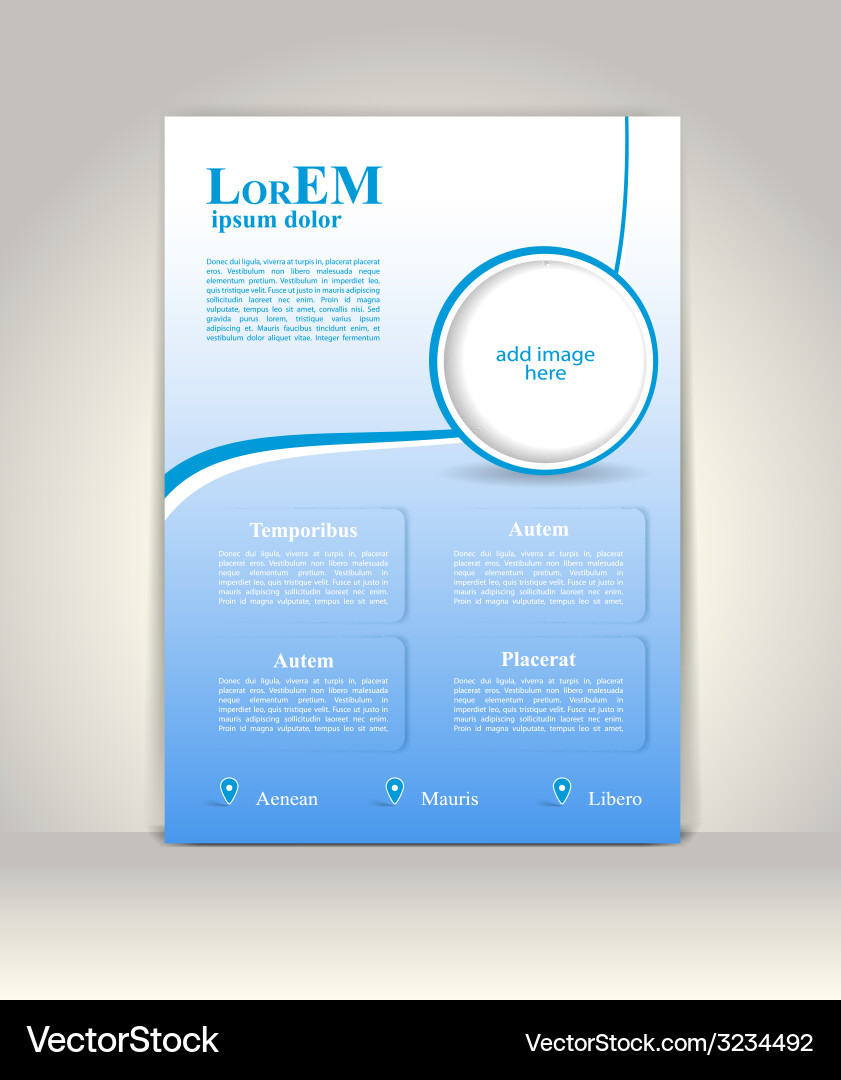 Flyer brochure or magazine cover template Vector Image