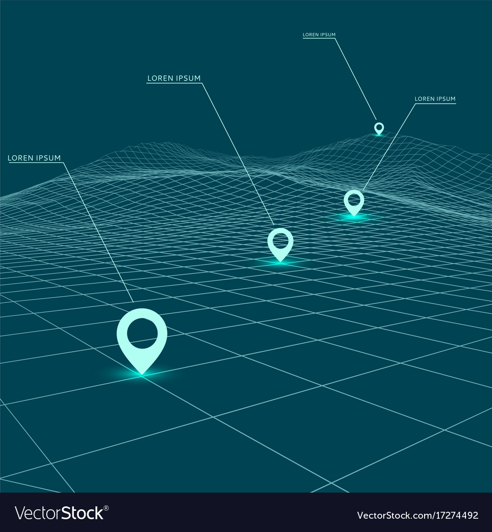 Landscape map background Royalty Free Vector Image