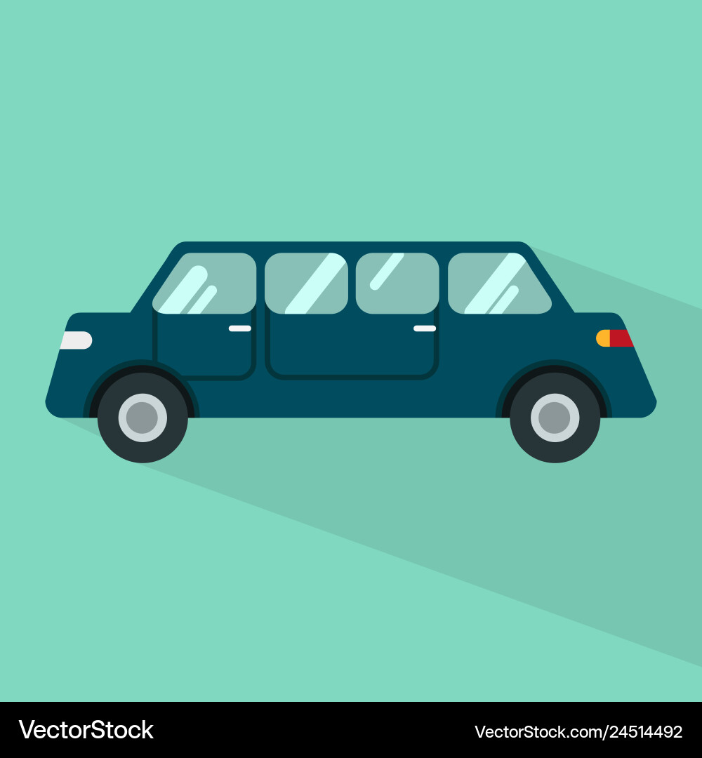 Limousine icon set great flat icons Royalty Free Vector