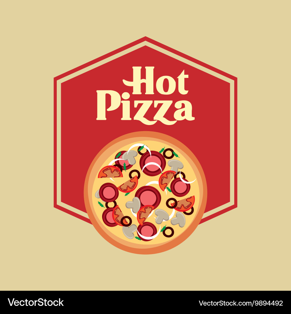 Pizza icon fast food design graphic Royalty Free Vector
