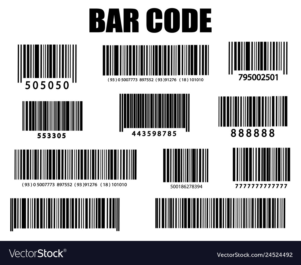 Realistic bar code icon Royalty Free Vector Image