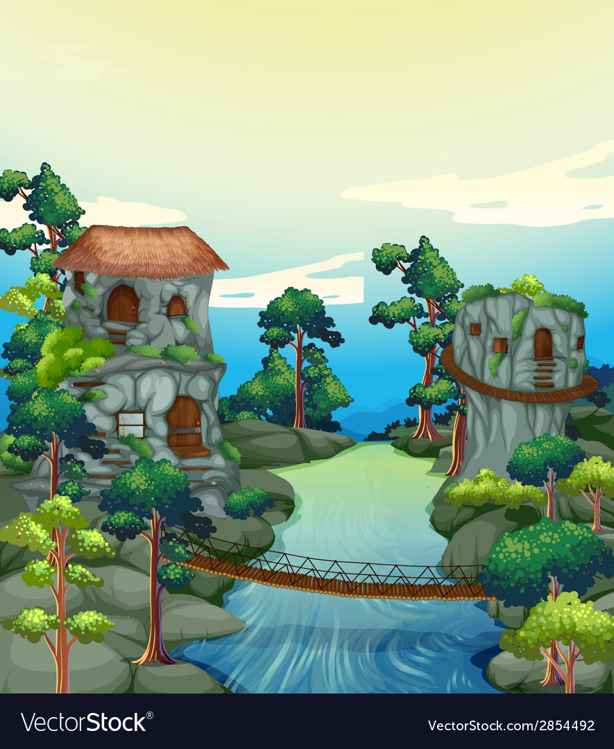 River view Royalty Free Vector Image - VectorStock