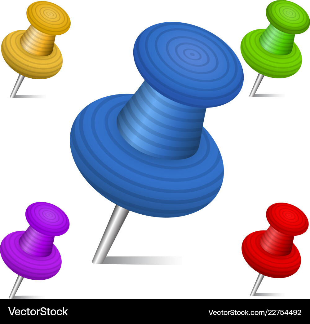 Set of multi-colored striped clamps Royalty Free Vector