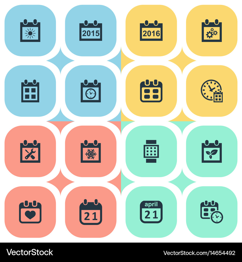 Set of simple time icons Royalty Free Vector Image