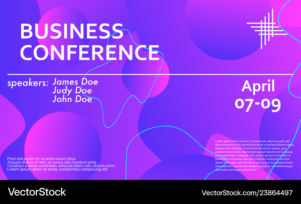 Business conference invitation design template Vector Image