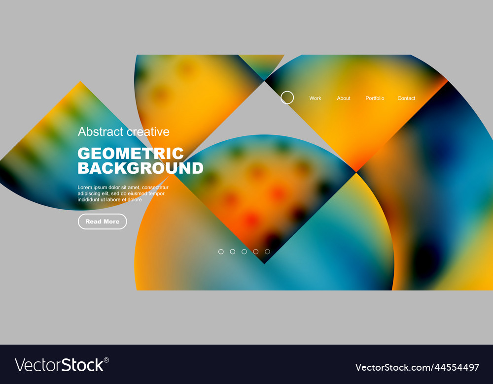 Circle abstract background with fluid gradient Vector Image