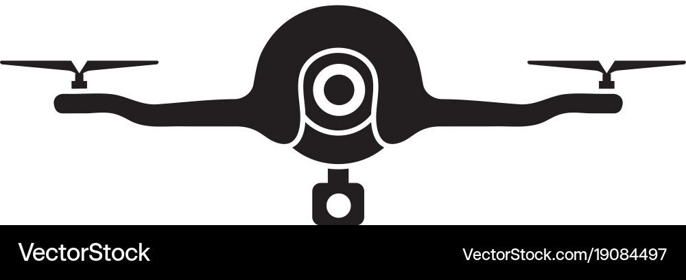 Drone technology with camera Royalty Free Vector Image